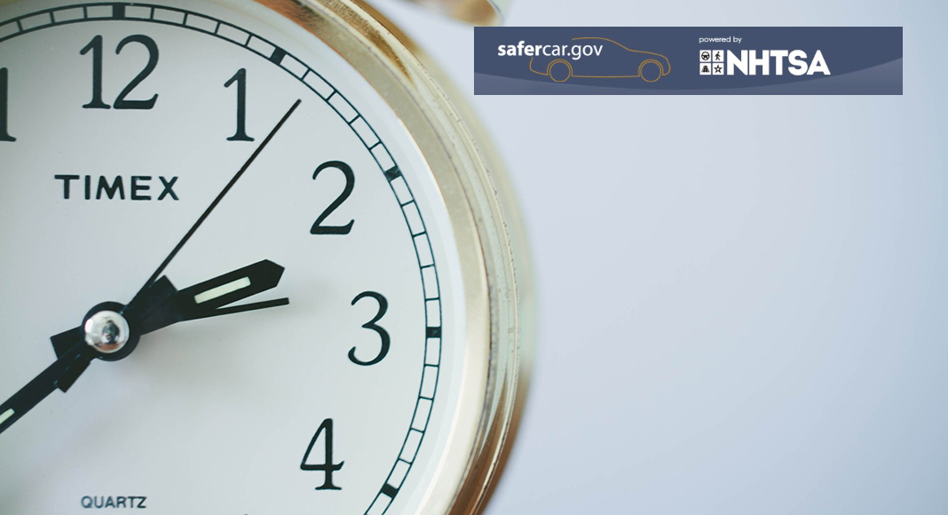 U.S. DOT reminds drivers to check for vehicle recalls as clocks go back