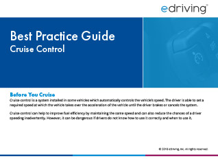 Best Practice: Cruise Control - eDriving